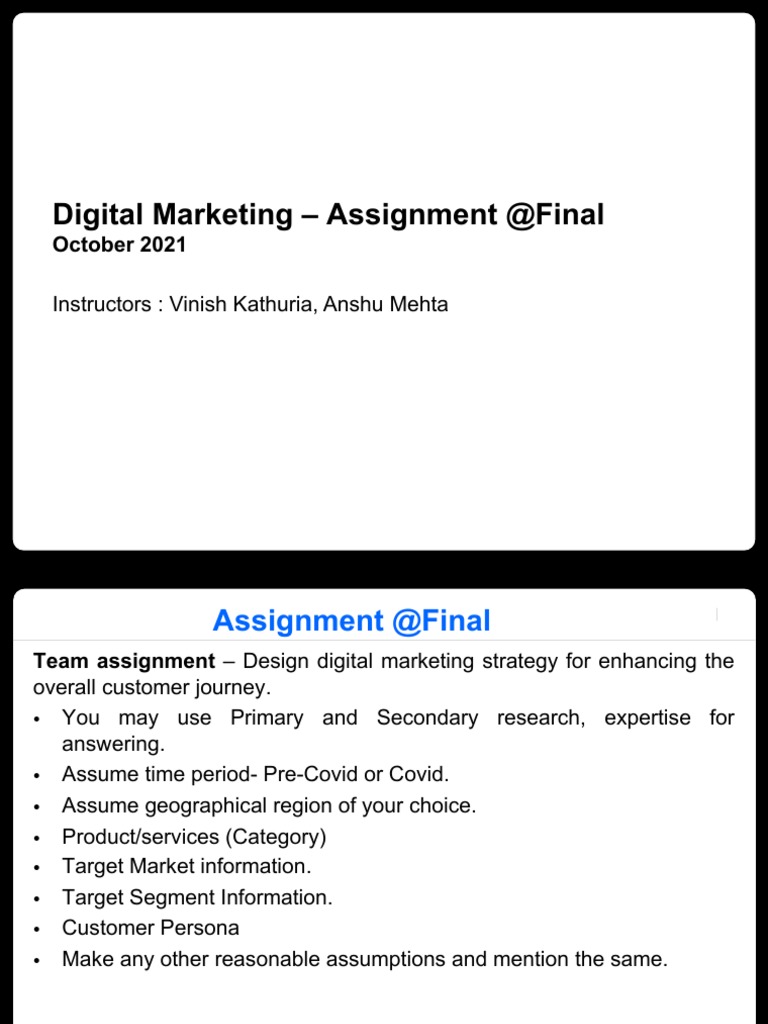 Digital Marketing Strategy Assignment | PDF | Digital Marketing | Marketing