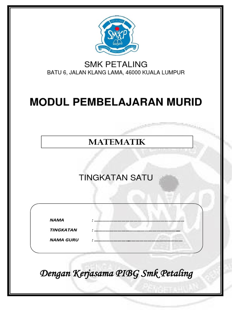 Modul PDPR Matematik T1 | PDF