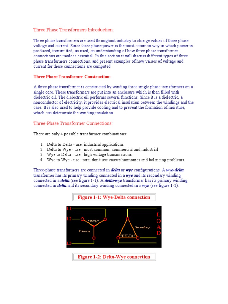Three Phase Transformers Introduction | PDF | Power Engineering ...