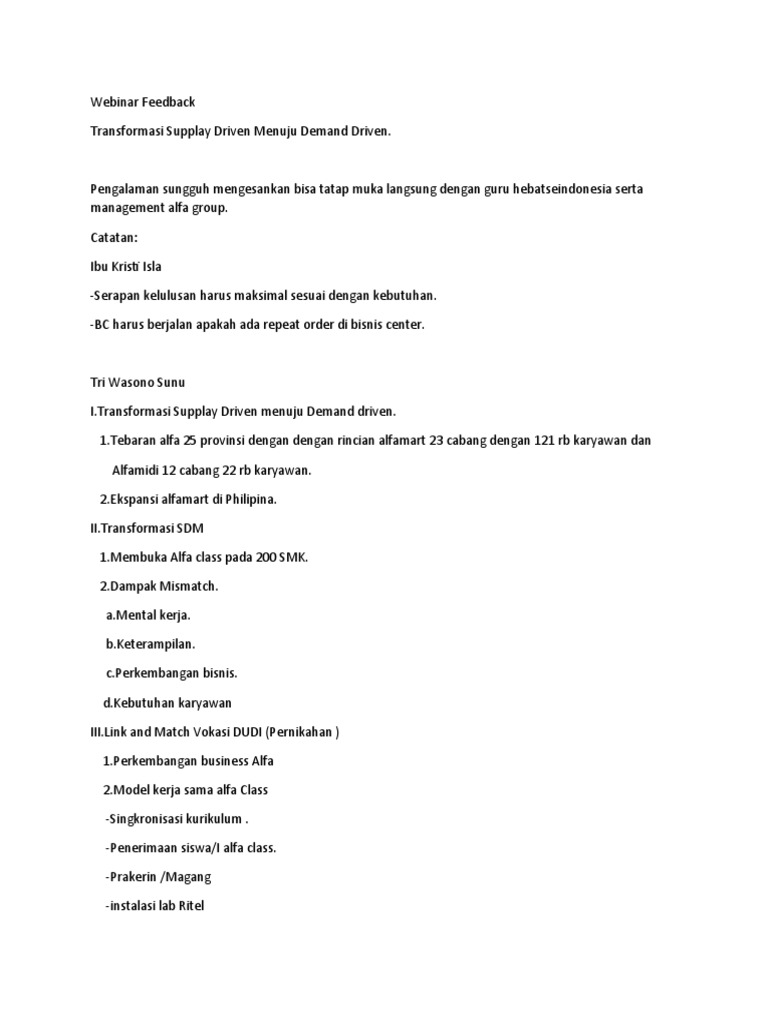 Resume Webinar Alfa Class | PDF