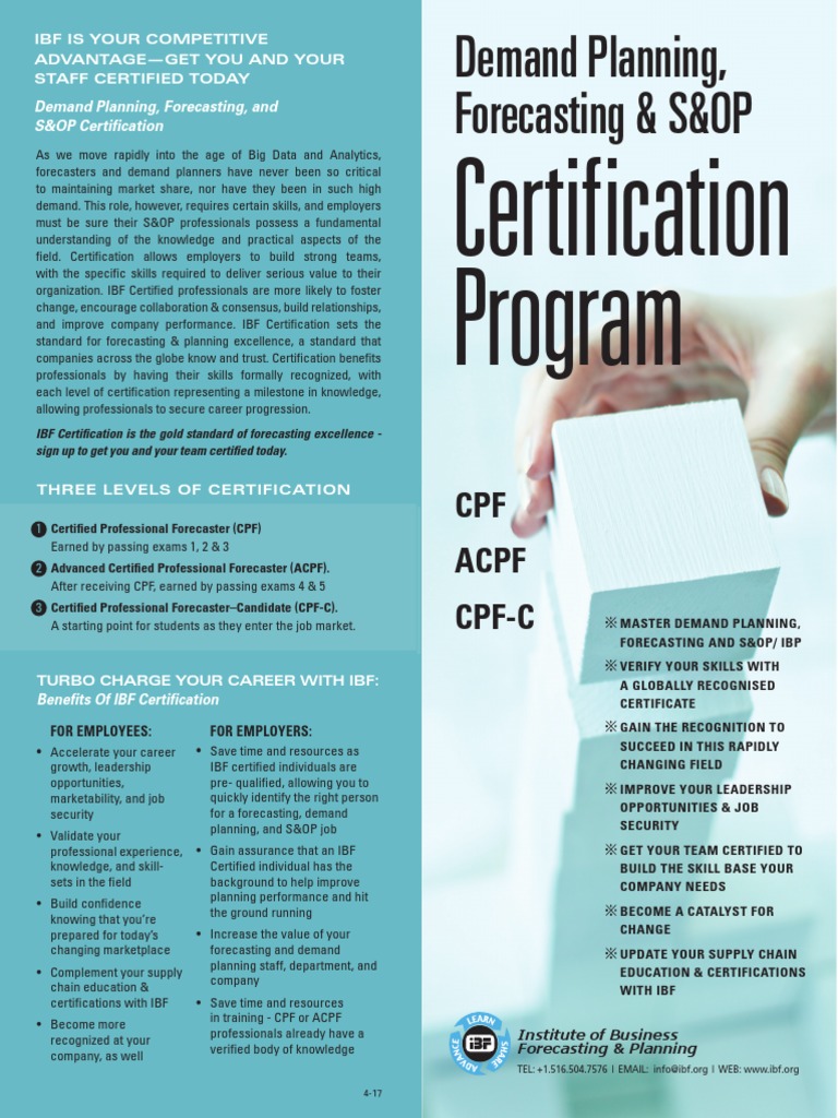 Certifi Cation Program Certifi Cation Program: CPF Acpf CPF-C CPF Acpf ...