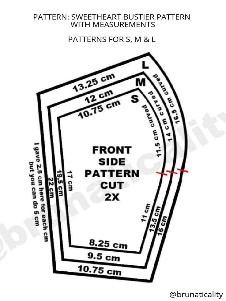 Sweetheart Bustier Pattern PDF Free | PDF | Art
