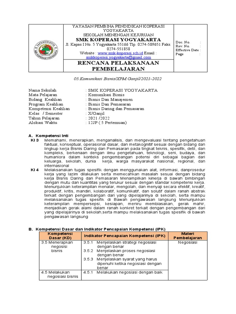 RPP KD 3.5 Kombis | PDF