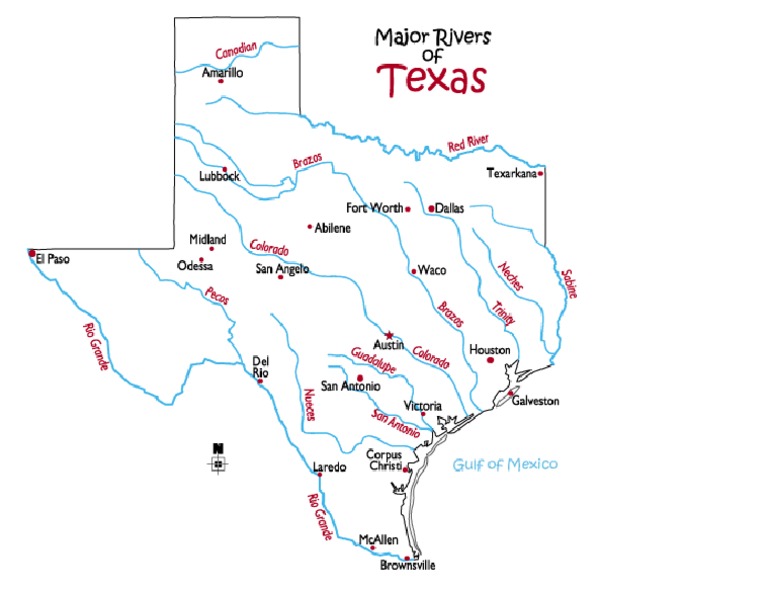 Map of Texas Rivers | PDF