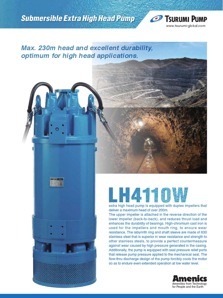Submersible Extra High Head Pump: Max. 230m Head and Excellent ...