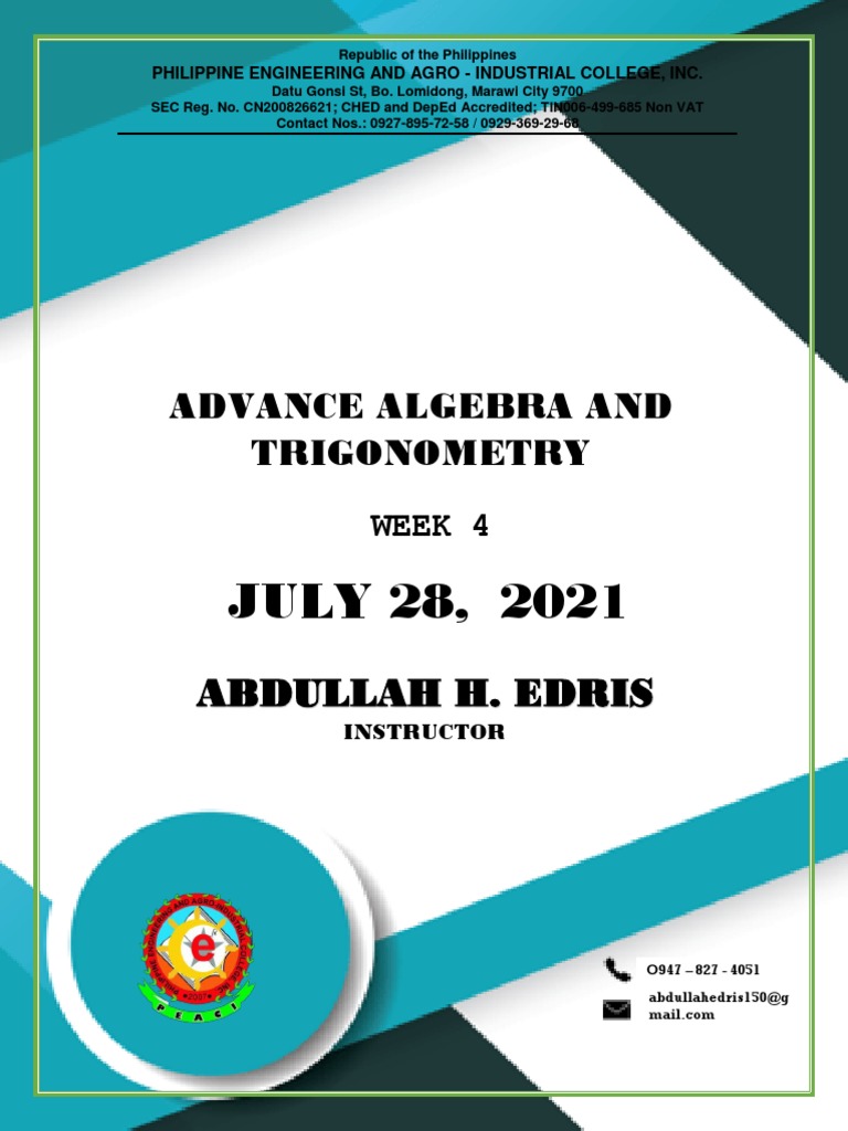 MatH 111e Week 4 | PDF | Factorization | Division (Mathematics)