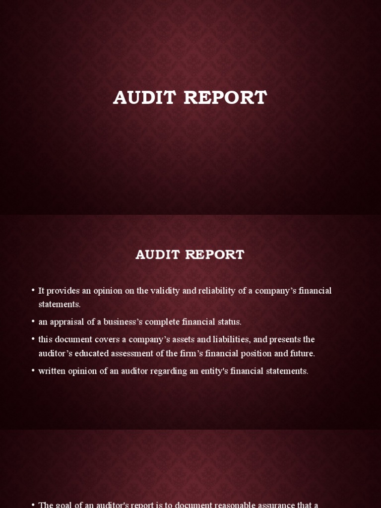 Audit Report | Download Free PDF | Auditor's Report | Audit