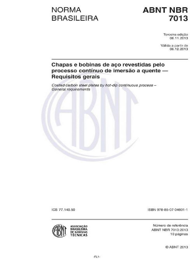 NBR 7013 | PDF