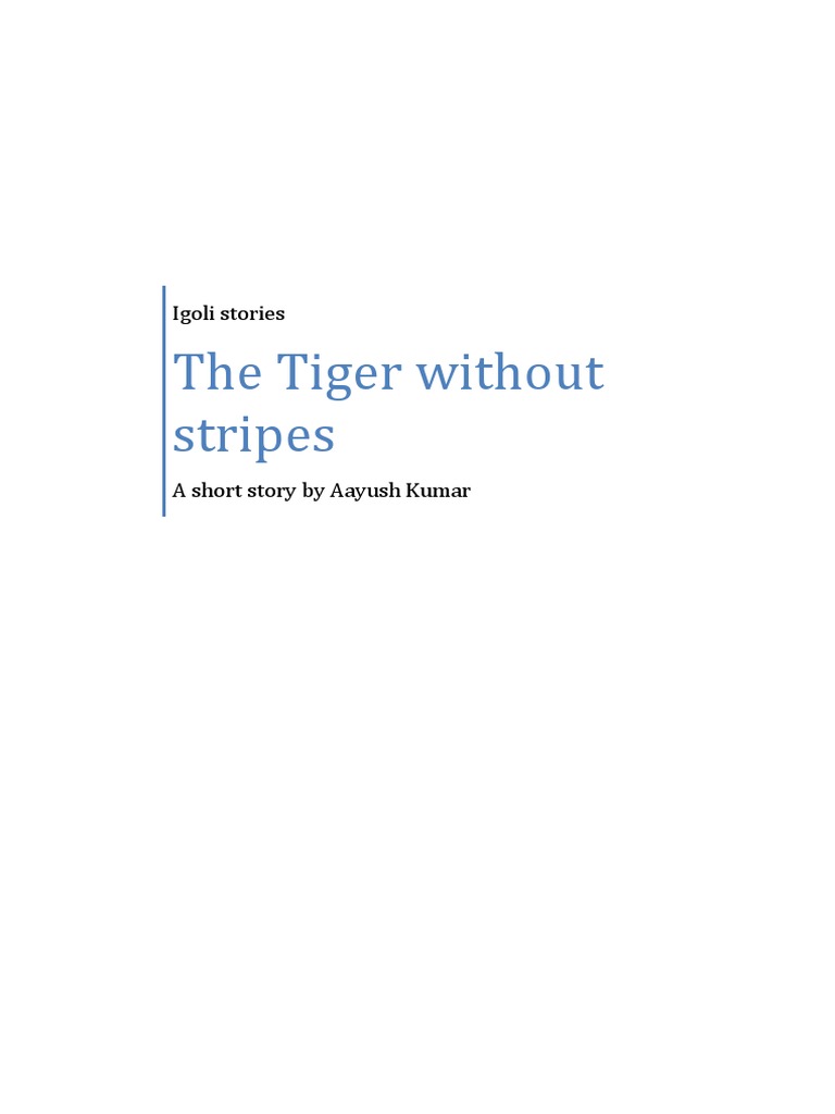 The Tiger Without Stripes | PDF