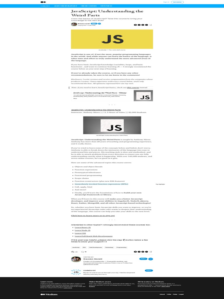 JavaScript - Understanding The Weird Parts - by Brandon Morelli ... JavaScript - Understanding The Weird Parts - by Brandon Morelli ...