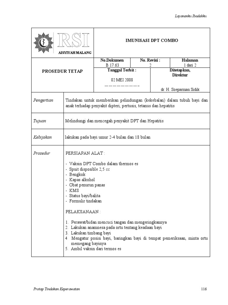 Imunisasi DPT Combo | PDF