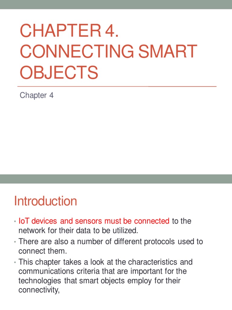 Ch4 Connecting Smart Objects | PDF | Computer Network | Radio Spectrum