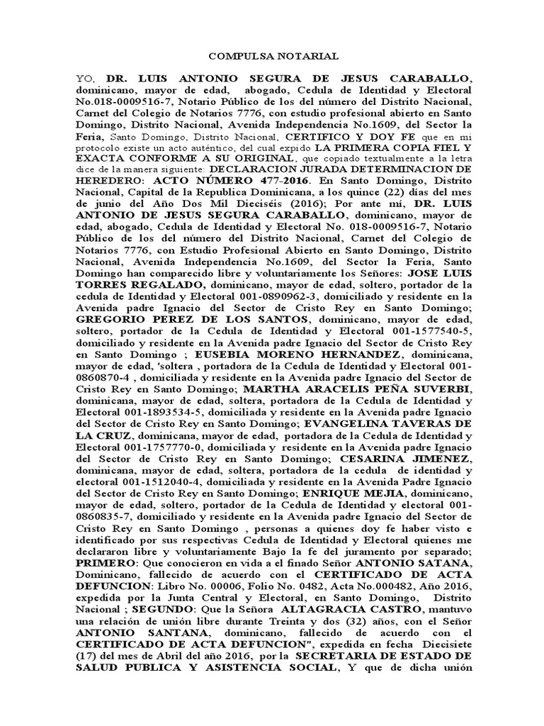 Compulsa Modelo 3 Dennis | PDF | República Dominicana