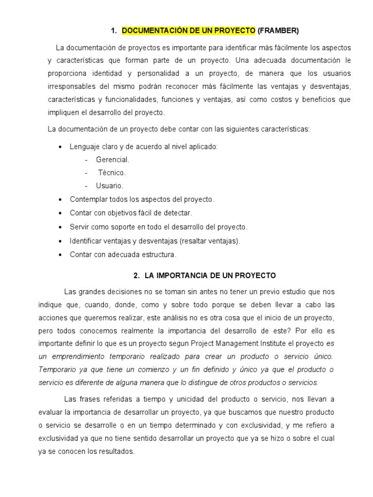 Documentación de Un Proyecto | PDF | Planificación | Presupuesto