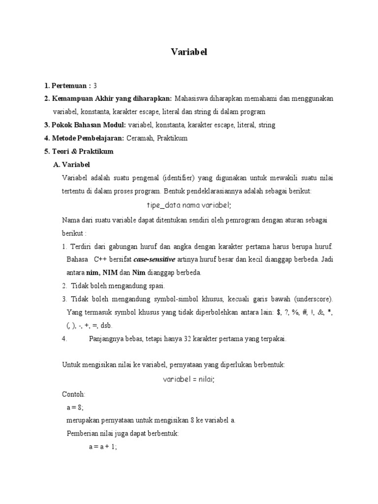 Variabel | PDF