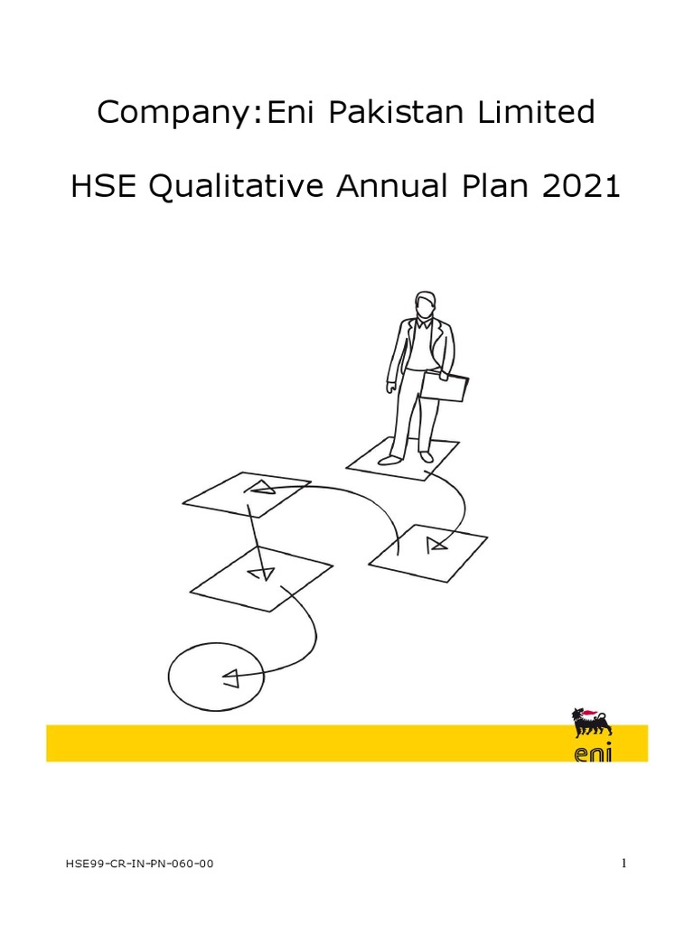 Eni Pakistan - HSE Qualitative Annual Plan 2021 | PDF | Waste ...