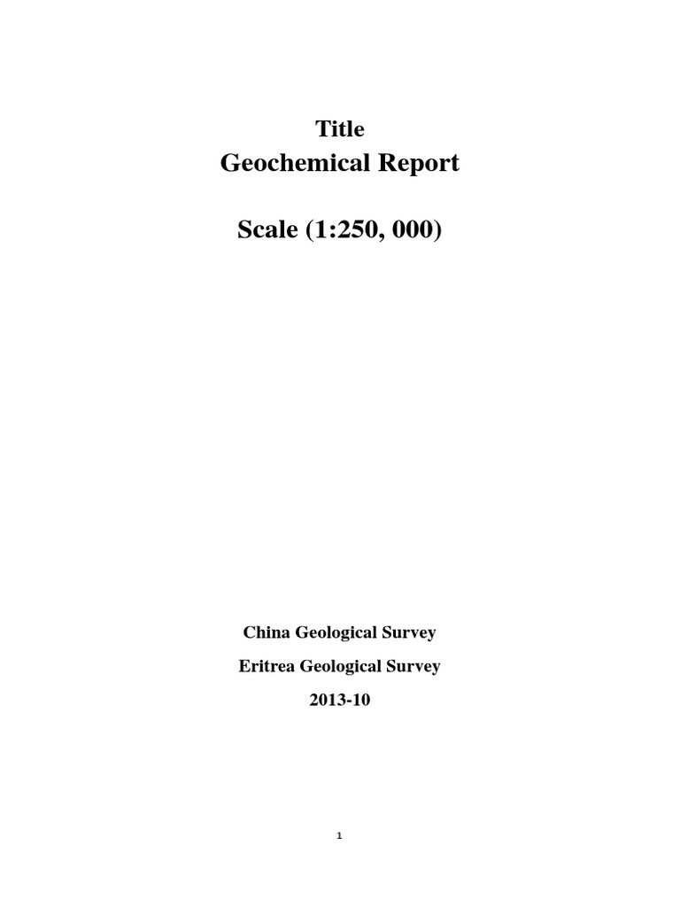 Geochemical Survey in Eritrea | PDF | Geology | Rock (Geology)