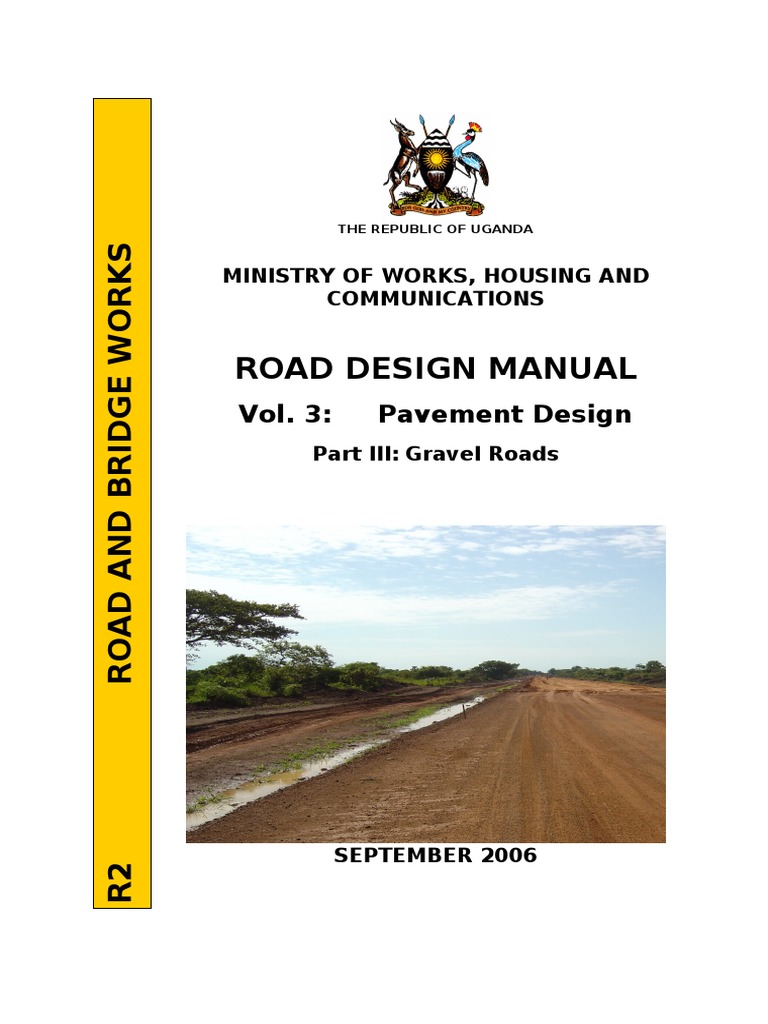 Uganda Road Design Manuals Volume 3 | PDF | Road | Road Surface