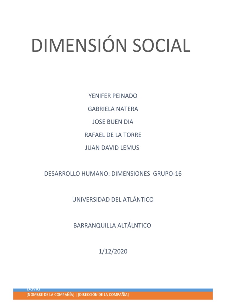 DIMENSIÓN SOCIAL | PDF | Socialización | Sociedad