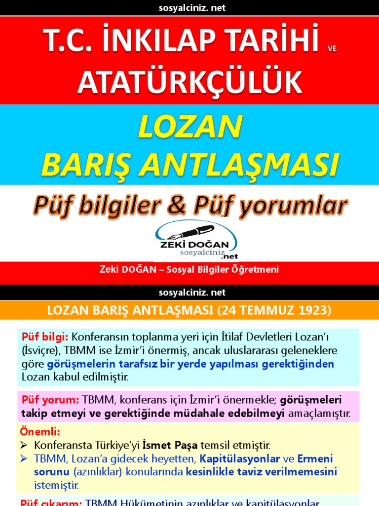 Lozan Antlasmasi 1 | PDF