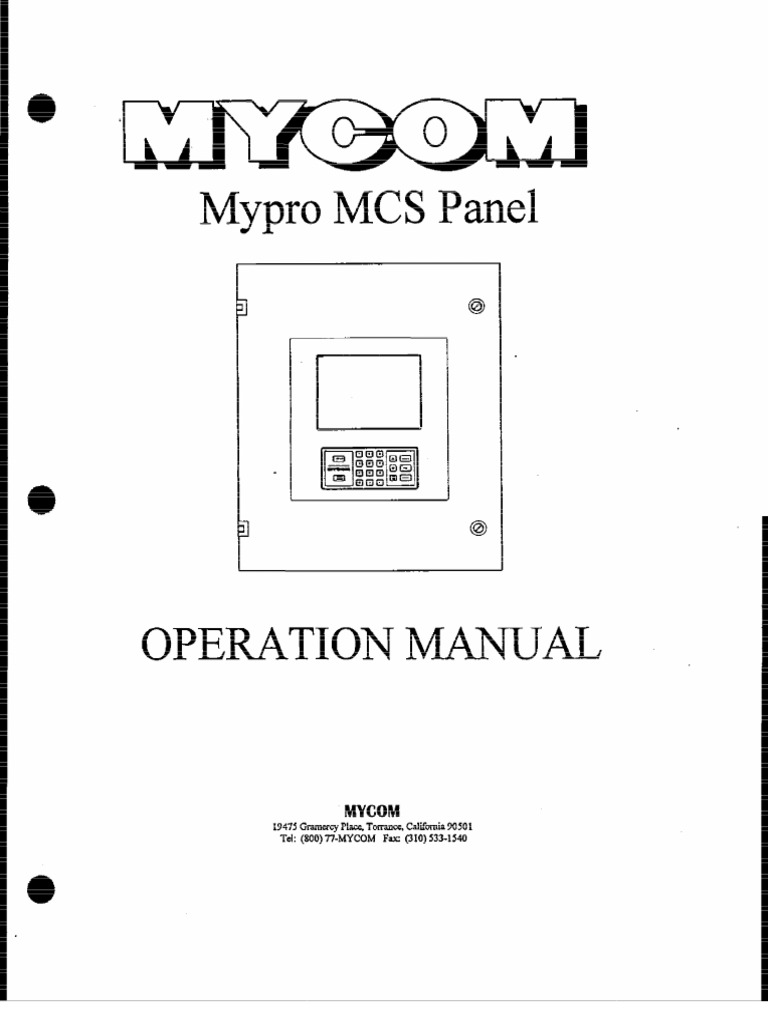 Mycom Panel Mypro Manual | PDF