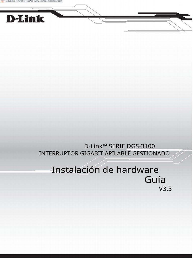 DGS-3100 Series Guia de Instalacion | PDF | Dirección IP | Electrónica