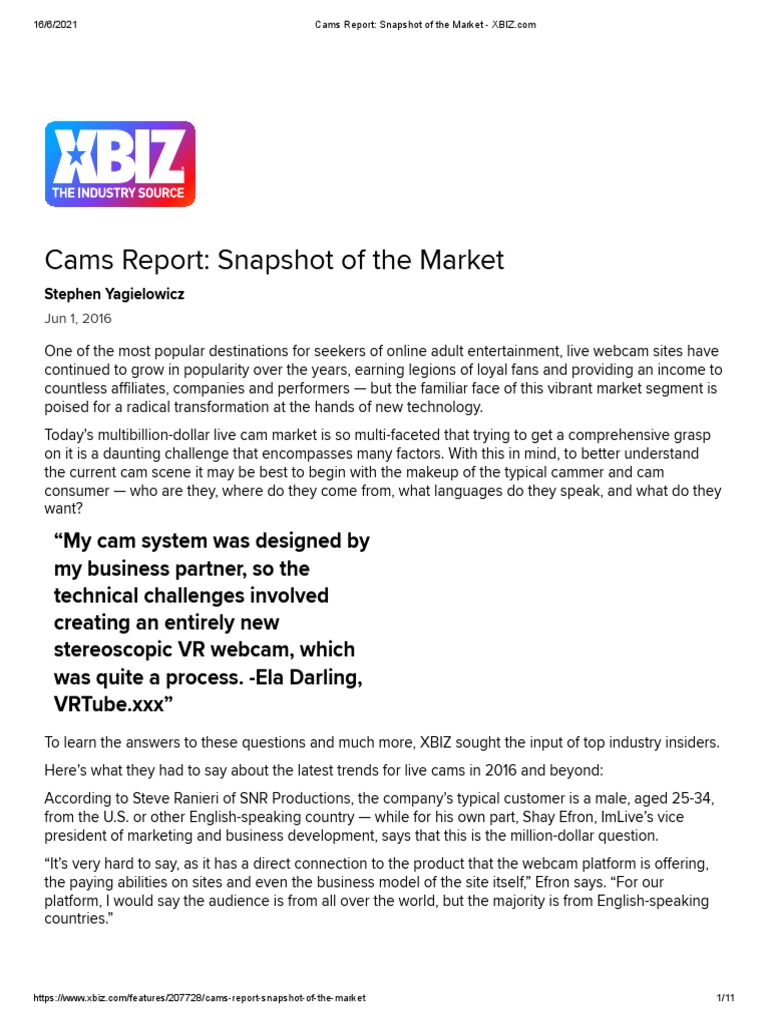 Cams Report - Snapshot of The Market | PDF | Virtual Reality ...