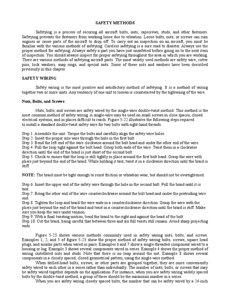 Safety Methods for Securing Aircraft Bolts and Nuts | PDF | Screw | Nut ...