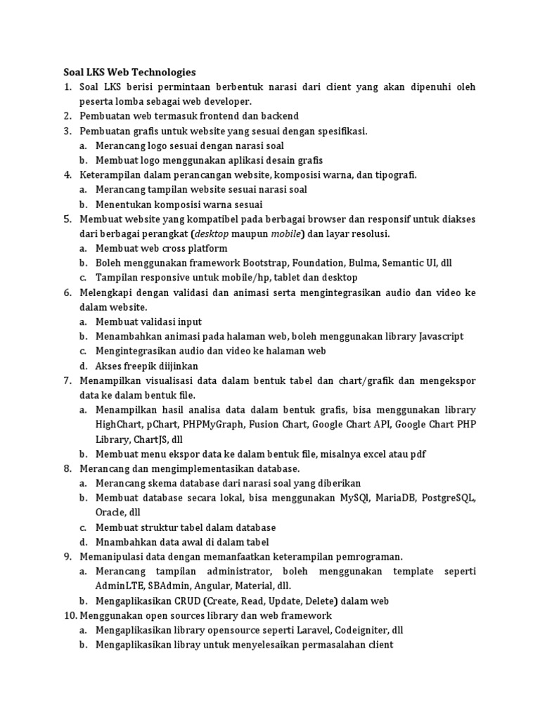 LKS Web Technologies | PDF