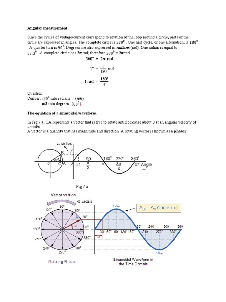 Chapter 6 Ac Theory | PDF | Phase (Waves) | Angle