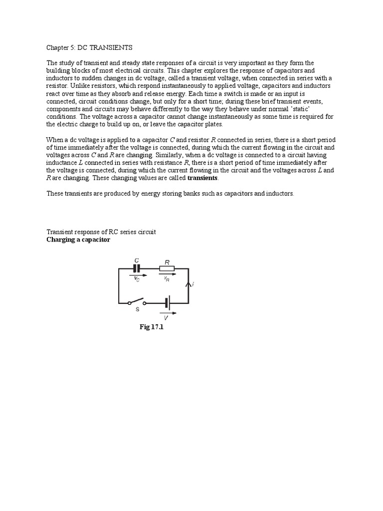 Chapter 5 DC Transients | PDF | Electrical Network | Capacitor