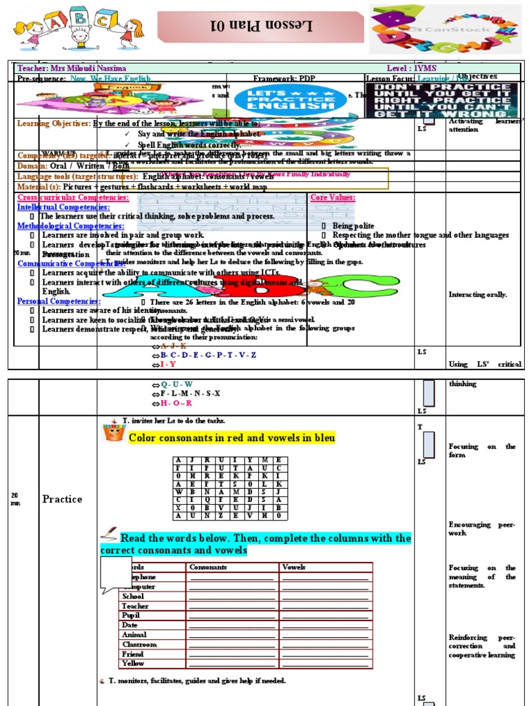 1 YMS Pre Sequence Lesson 01 I Practise Alphabet | PDF | English ...