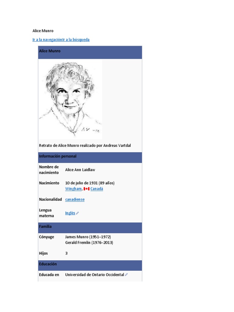 Alice Munro: Maestra del cuento canadiense | PDF