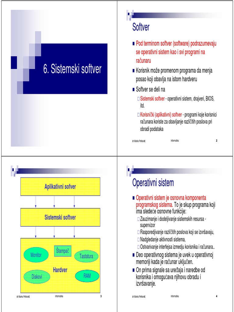 06-Sistemski Softver | PDF
