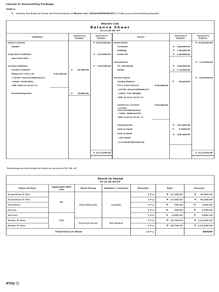 Balance Sheet: Blaster LTD | PDF | Balance Sheet | Business