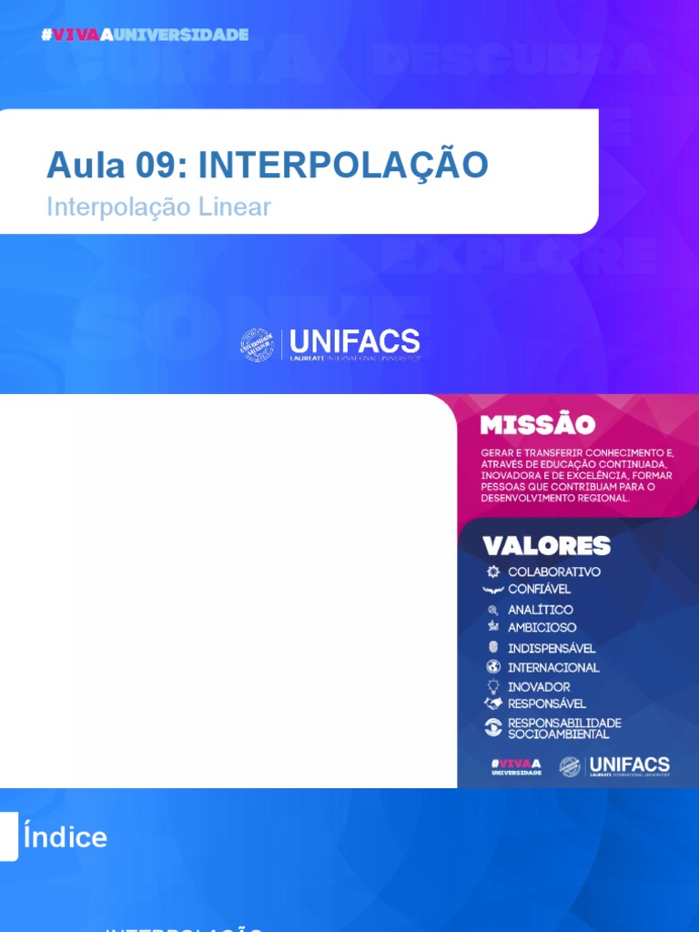 Aula 09 - Interpolação (Interpolação Linear) | PDF | Interpolação ...