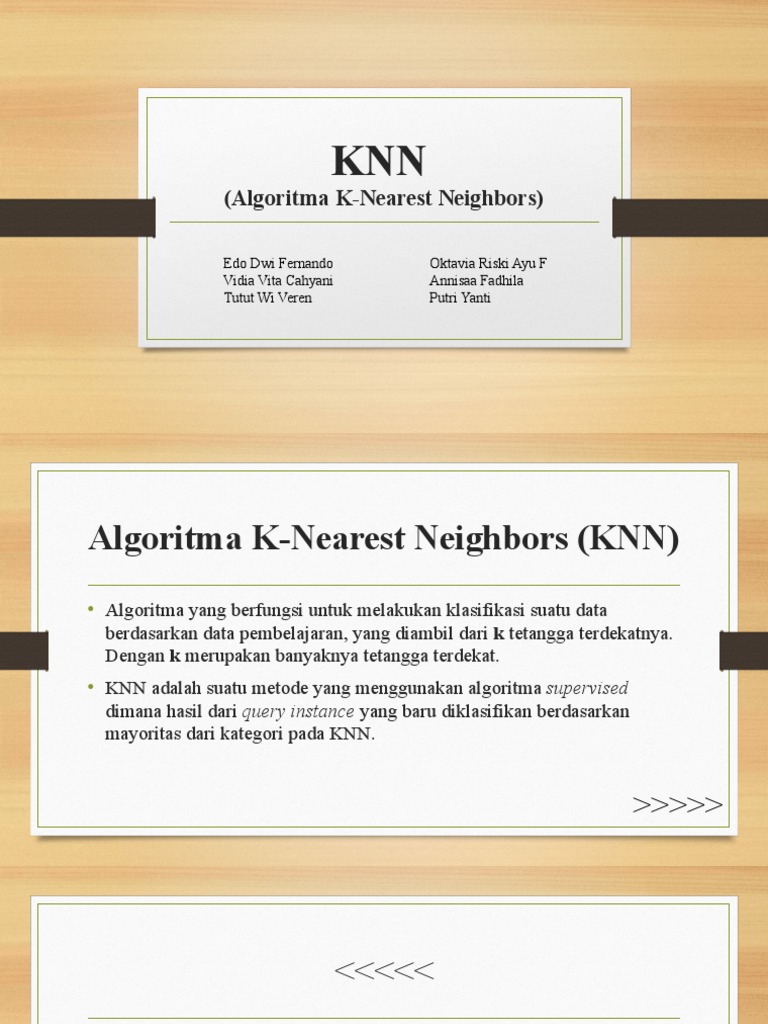 Algoritma K-Nearest Neighbors | PDF | Metode & Bahan Ajar