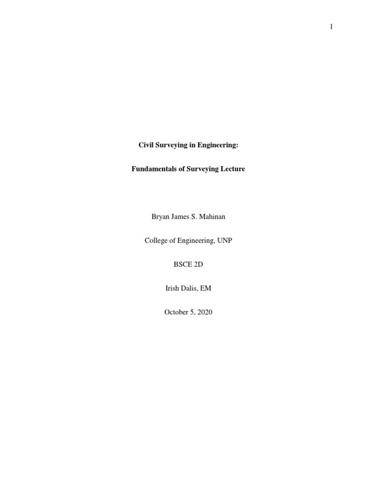 Types of Civil Survey Engineering | PDF | Surveying | Geodesy