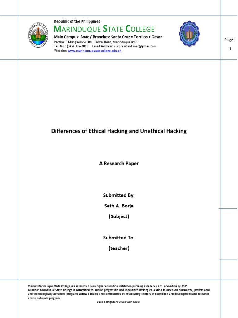 Hacking Seth A Borja | PDF | Security Hacker | Malware