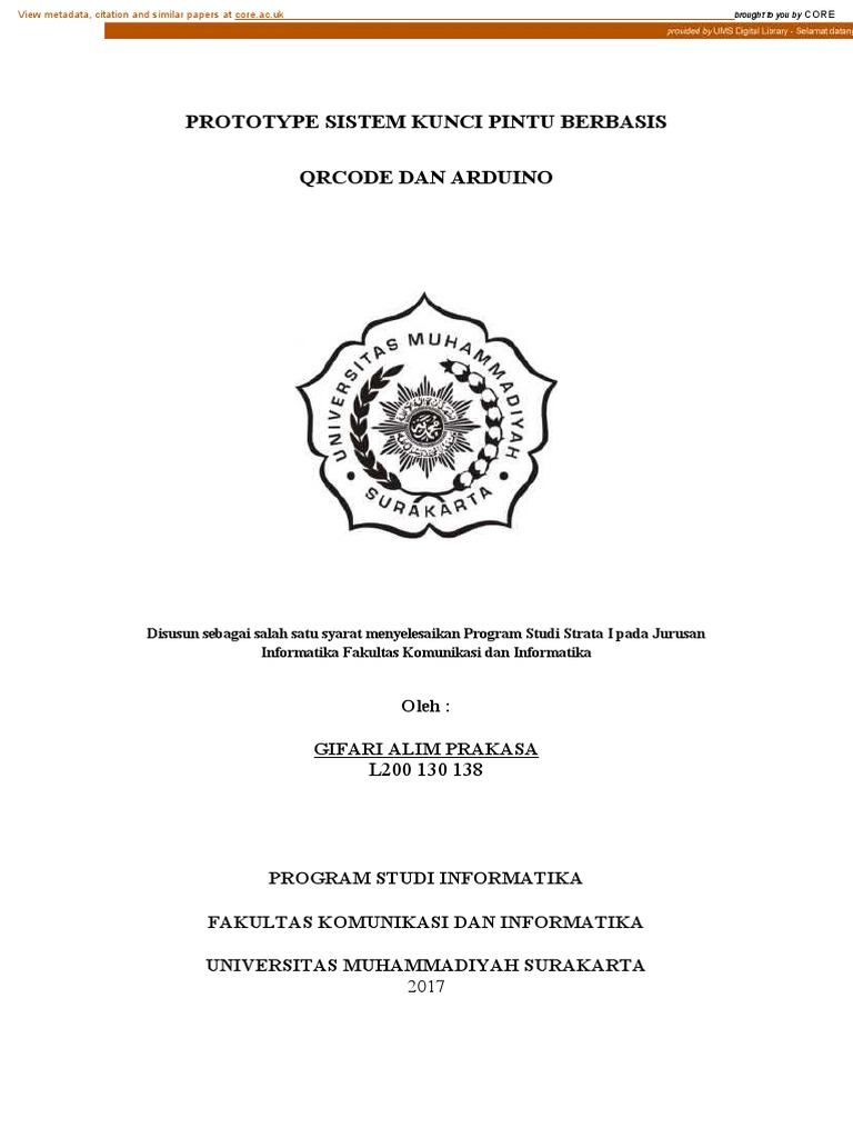 Kunci Pintu Arduino | PDF