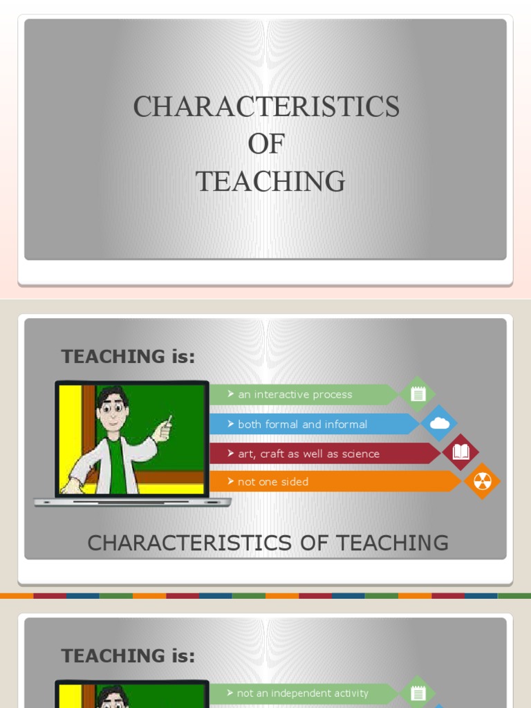 Characteristics OF Teaching | PDF | Teachers | Learning Disability