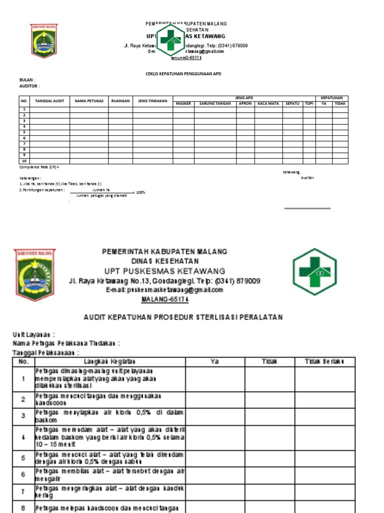 Checklist Monitoring Ppi-1 | PDF