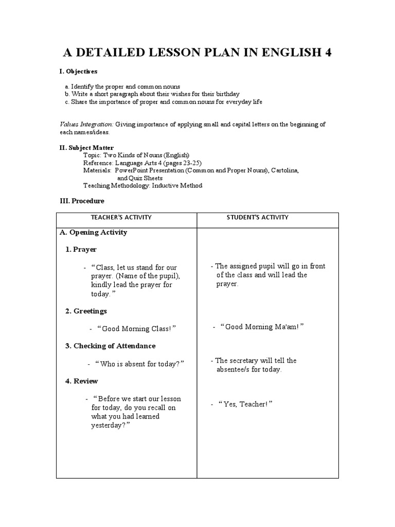 DETAILED LESSON PLAN LANGUAGE ARTS-Marisol Otida-BEED 3B | PDF | Lesson ...