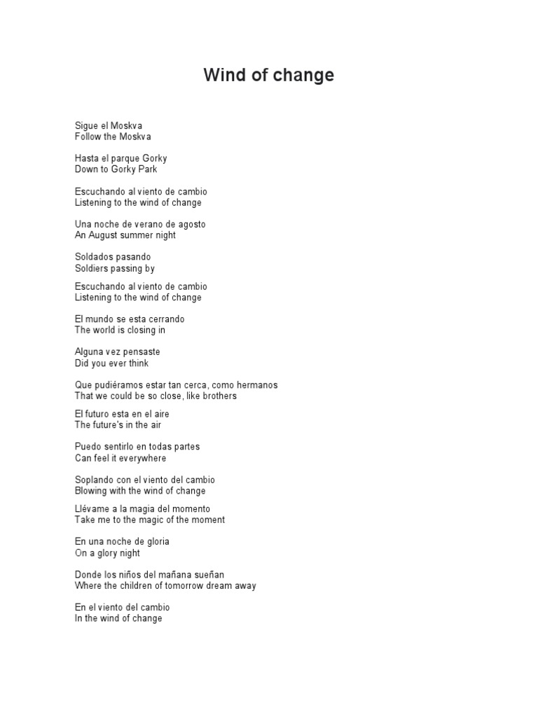 The Wind of Change | PDF