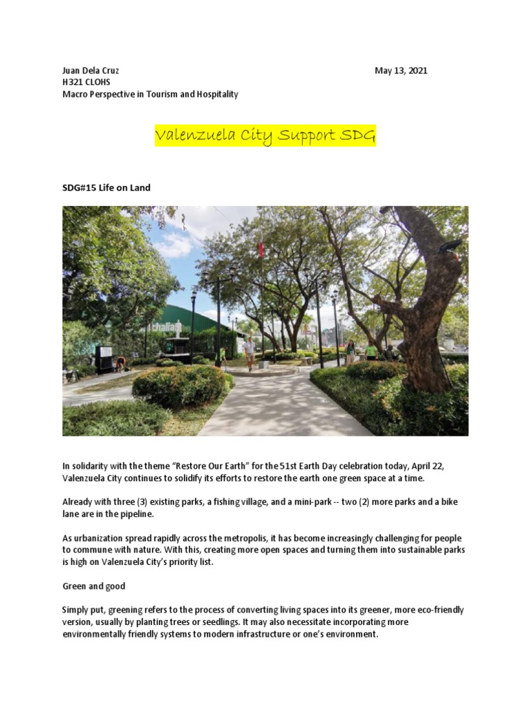 SDG Project | PDF | Sustainability | Parks