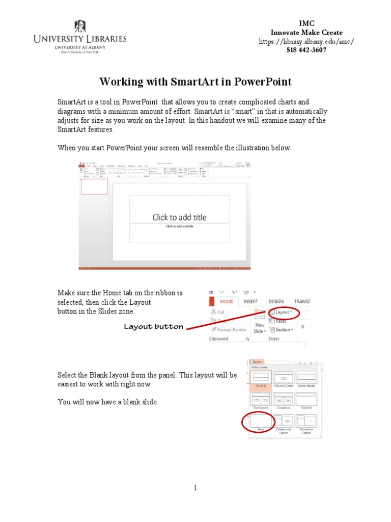 Working With Smart Art in Powerpoint | PDF | Microsoft Power Point ...