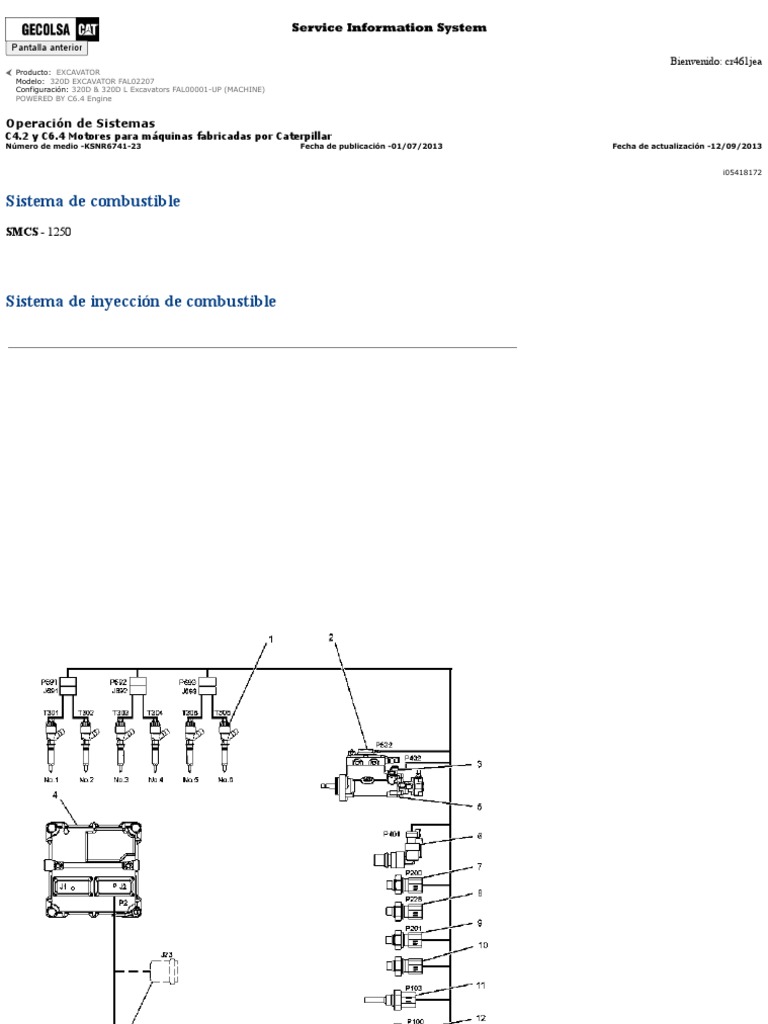 Fuel Sistem C6.4 | PDF | Inyección de combustible | Bomba