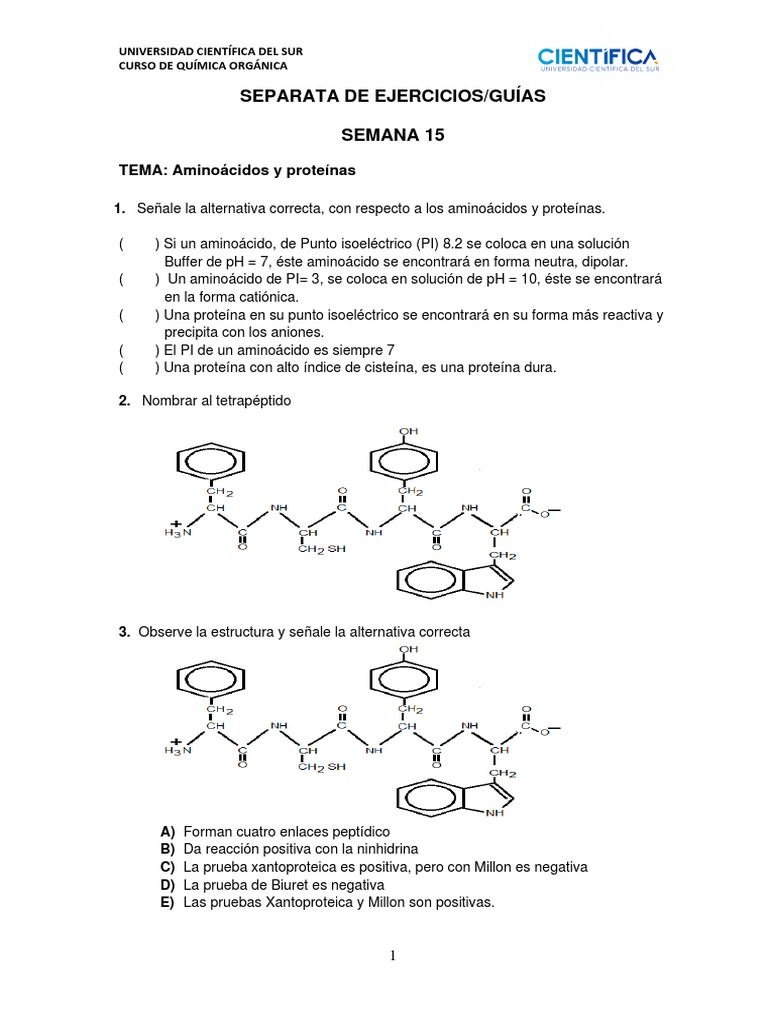 Separata Sem 15 | PDF | Proteínas | Aminoácidos