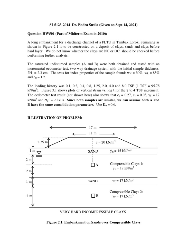 SI-5123-2021 Homework #01 DR Endra Susila | PDF | Earth Sciences | Solid Mechanics