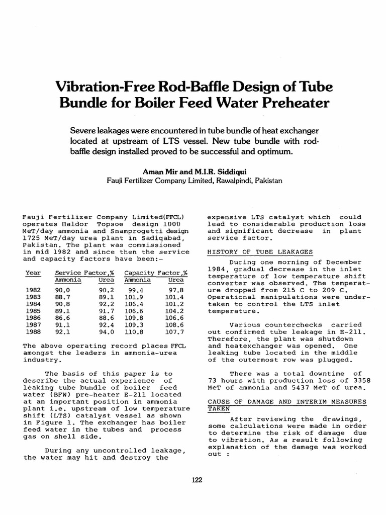 Vibration-Free Rod-Baffle Design of Tube | PDF | Boiler | Energy Technology